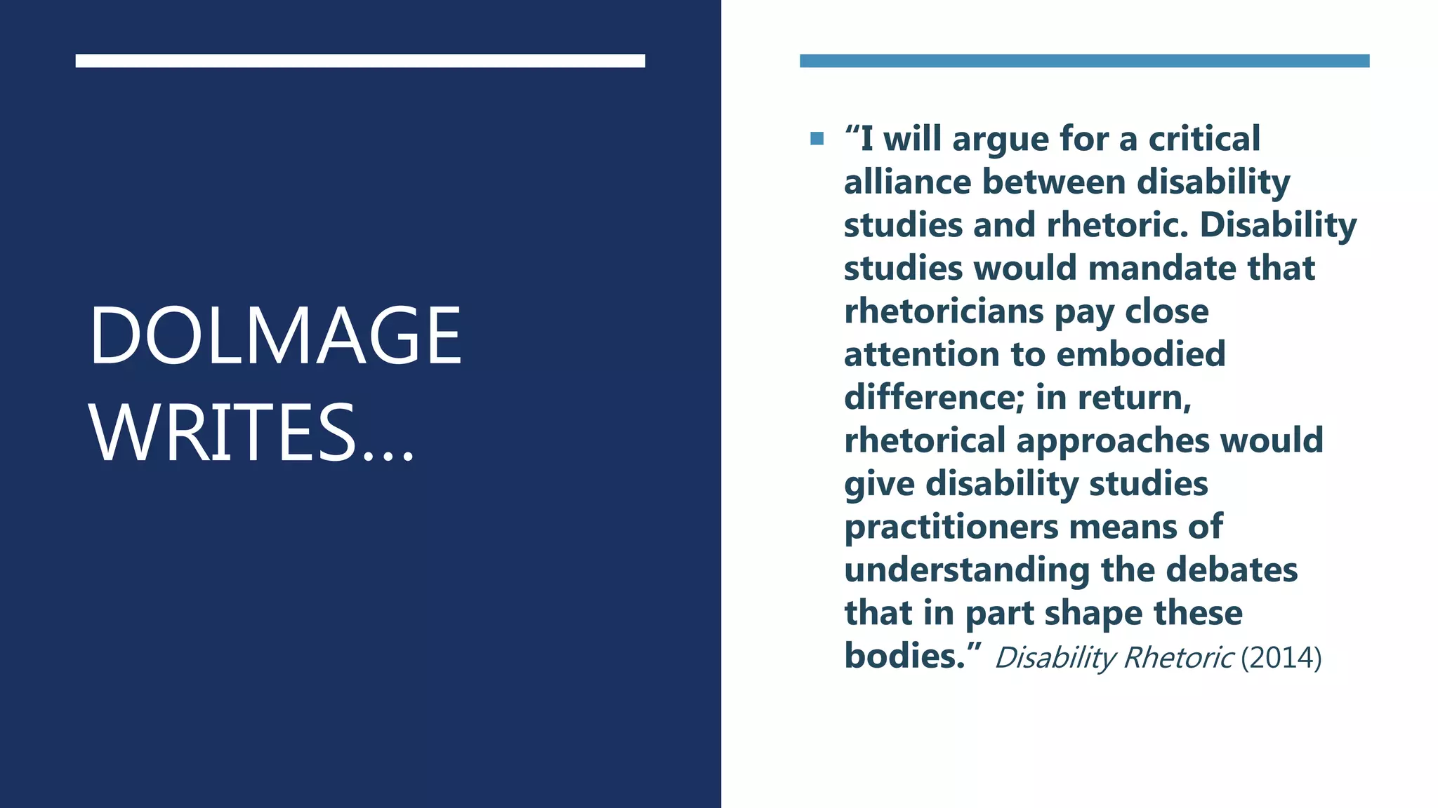 Rhetorician Spotlight: Jay Dolmage | PPTX