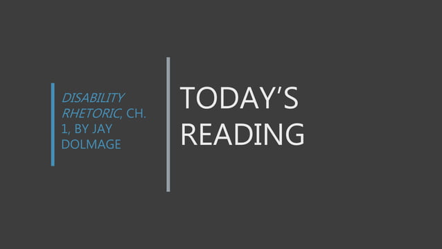 Rhetorician Spotlight: Jay Dolmage | PPT