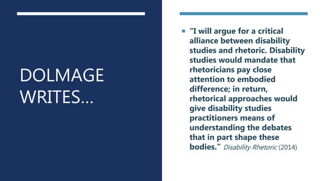 Rhetorician Spotlight: Jay Dolmage | PPT