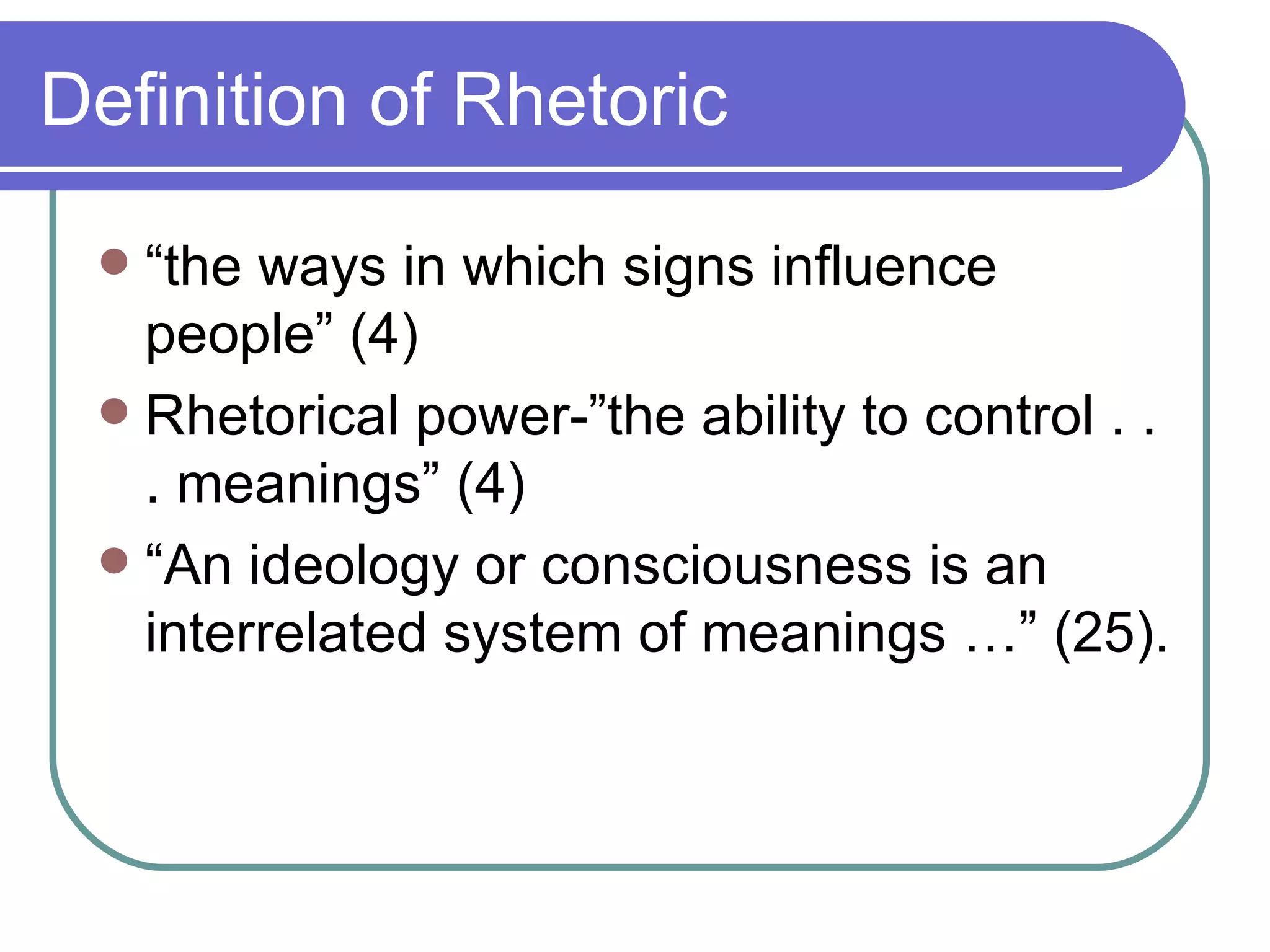 Rhetoric In Popular Culture | PPT