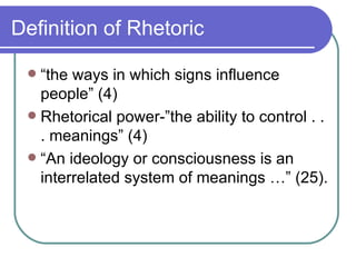 Rhetoric In Popular Culture | PPT