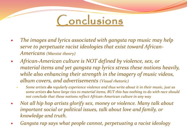 Rhetoric in Popular Culture: On Gangsta Rap | PPTX | Hip Hop Music | Music