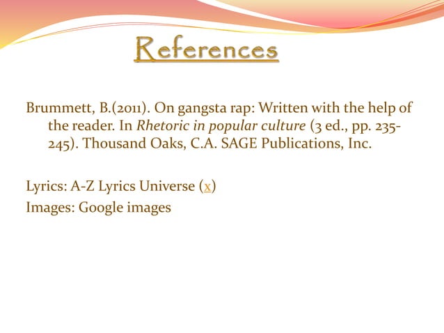 Rhetoric in Popular Culture: On Gangsta Rap | PPTX | Hip Hop Music | Music