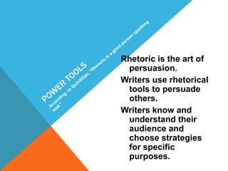 Rhetoric intro ppt | PPT