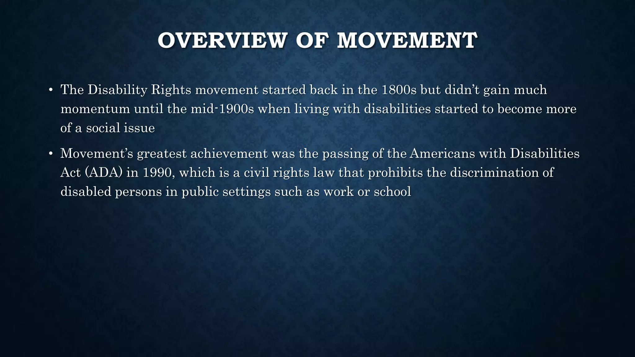 Rhetoric of the disability rights movement | PPT