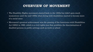 Rhetoric of the disability rights movement | PPT