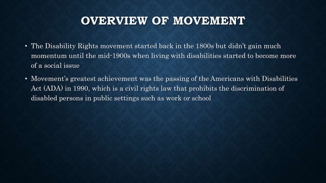 Rhetoric of the disability rights movement | PPT