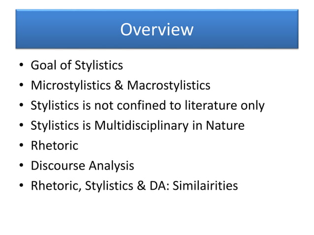 Rhetoric, Stylistics and Discourse Analysis.pptx | High Fashion | Style & Fashion