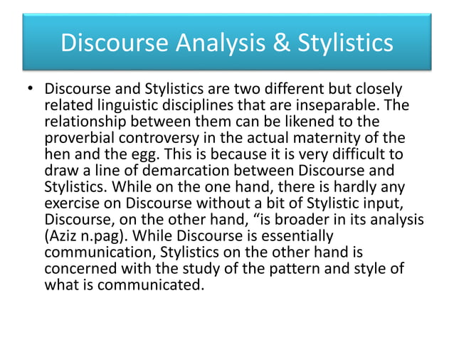 Rhetoric, Stylistics and Discourse Analysis.pptx | High Fashion | Style & Fashion