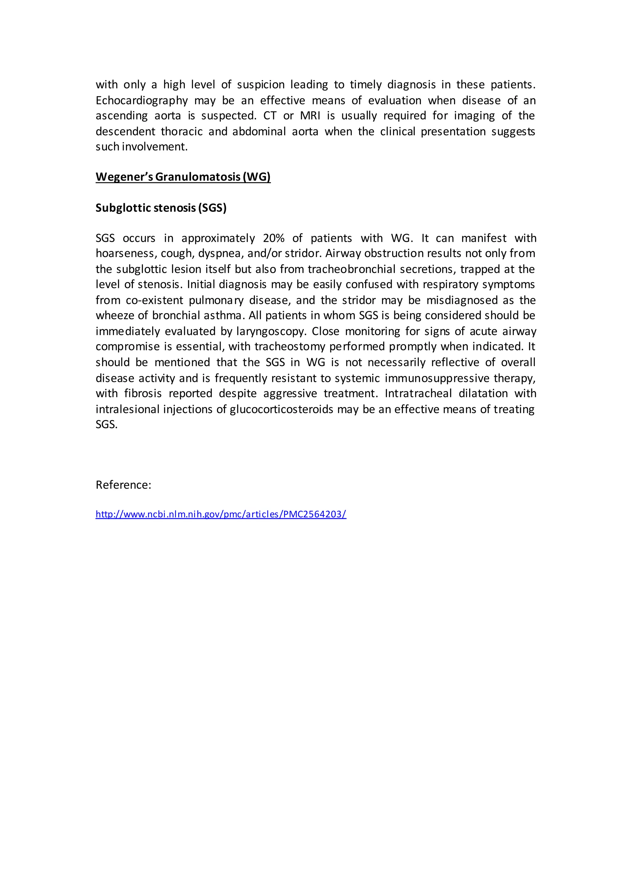Rheumatological Emergencies | DOCX