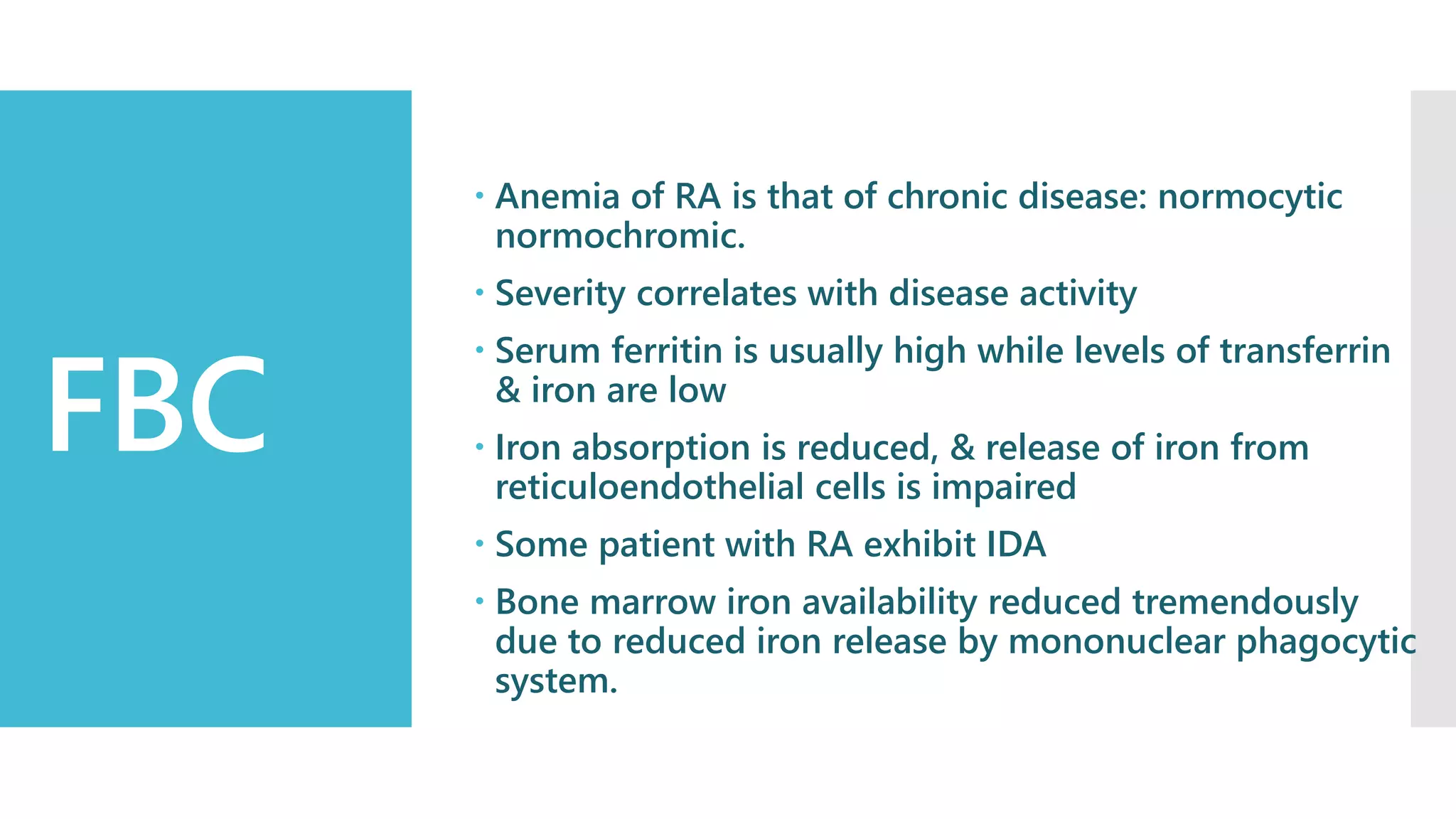 Rheumatic arthritis-Investigations | PPTX