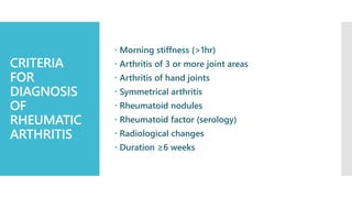 Rheumatic arthritis-Investigations | PPTX