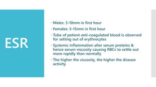 Rheumatic arthritis-Investigations | PPTX
