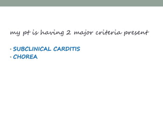 RHEUMATIC CHOREA Case from pediatric ward | PPT