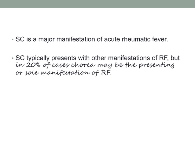 RHEUMATIC CHOREA Case from pediatric ward | PPT