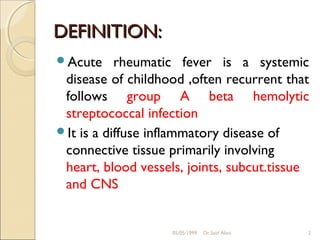 Rheumatic fever | PPT | Infectious Diseases | Diseases and Conditions