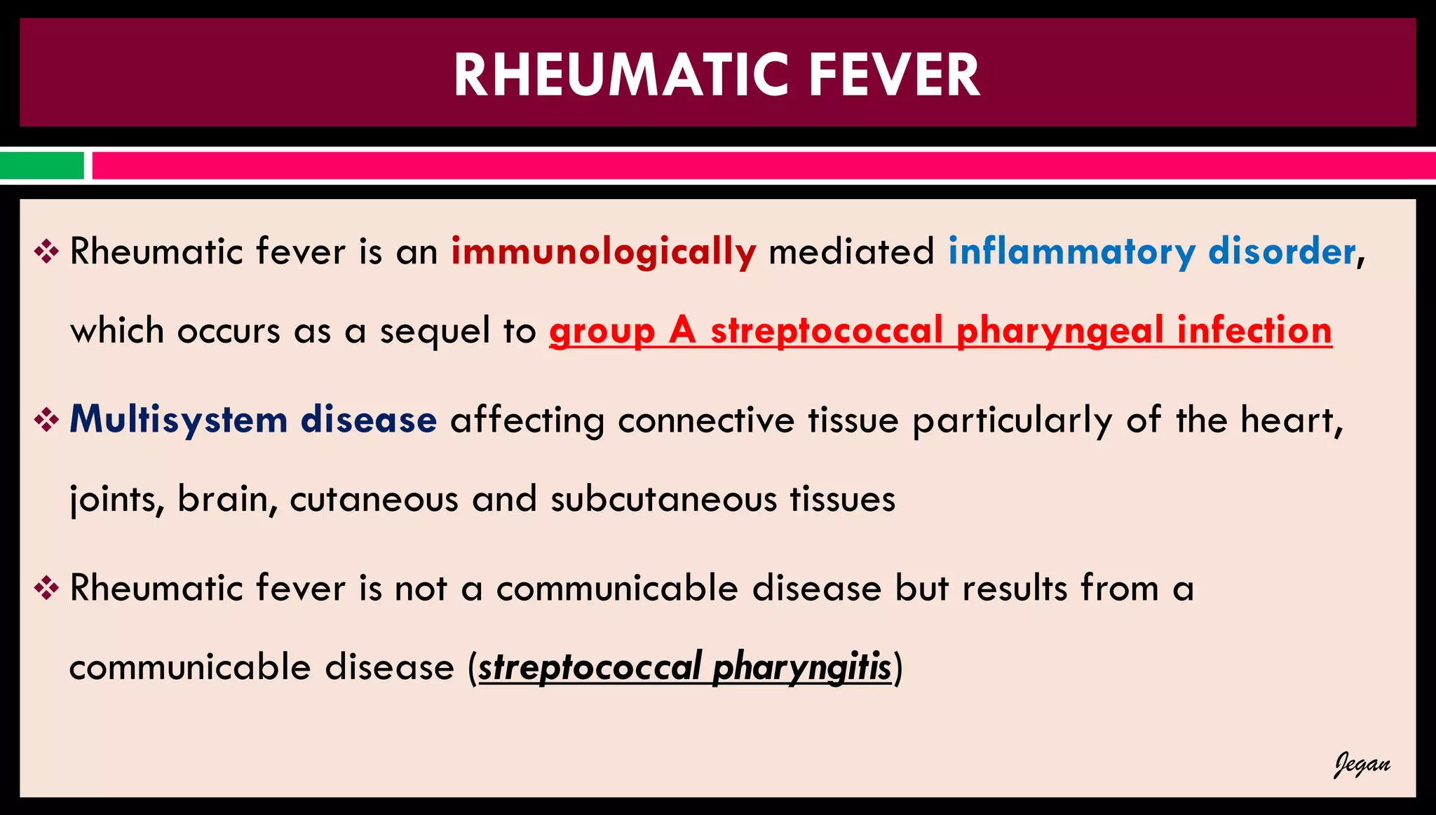 Pathophysiology of Rheumatic fever | PDF