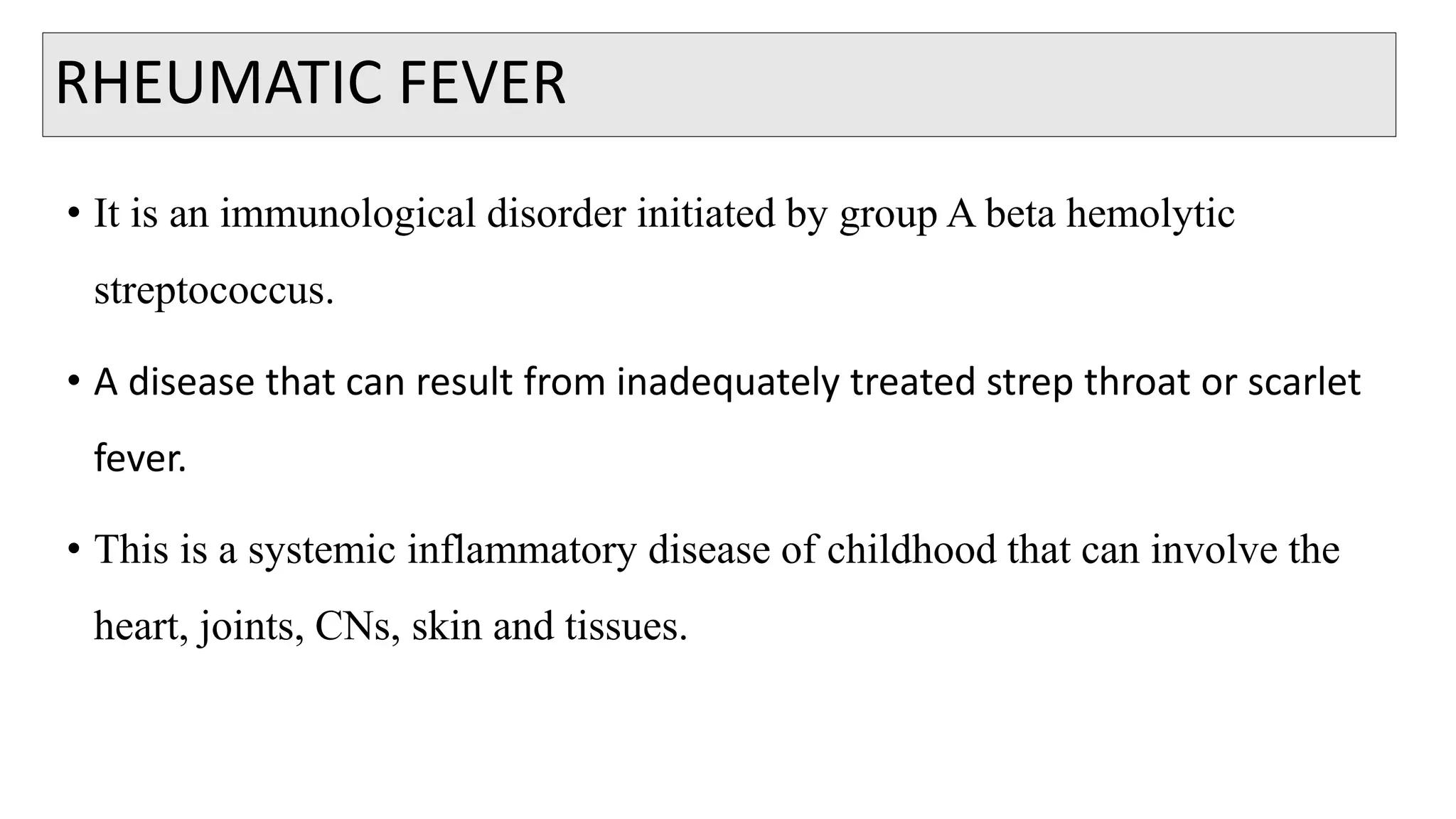 RHEUMATIC FEVER | PPTX
