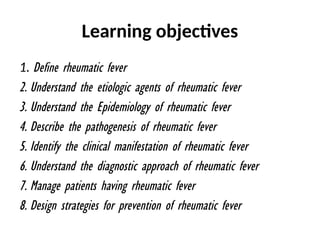 -rheumatic fever and related diseases in medicine | PPTX