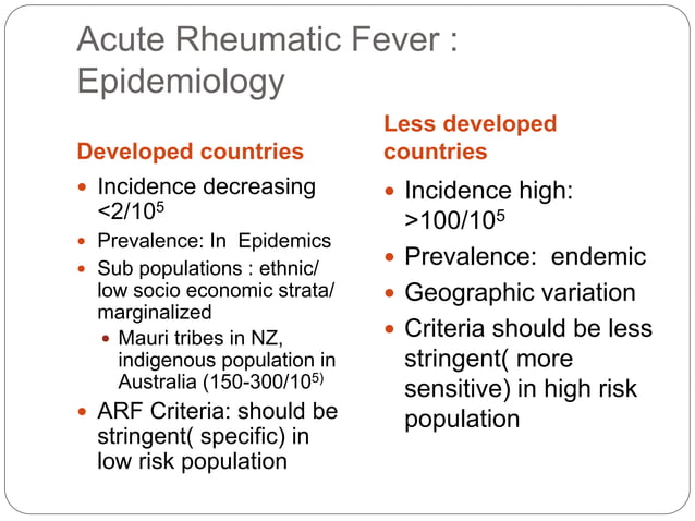 RHEUMATIC FEVER and Rheumatic Heart Disease | PPT