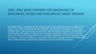 Rheumatic fever ppt | PPTX
