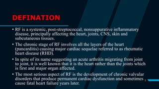 RHEUMATIC FEVER & RHEUMATIC HEART DISEASE | PPTX