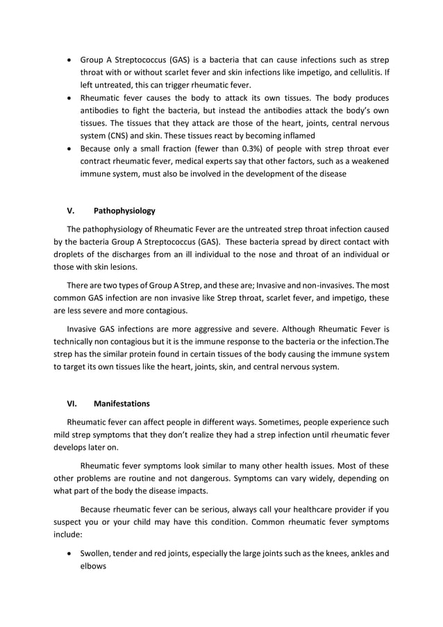 Rheumatic fever small group discussion | PDF