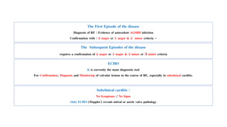 Rheumatic fever ( criteria for diagnosis ) | PPTX