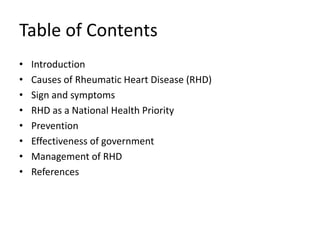 Rheumatic Heart Disease Brief Community Medicine | PPTX