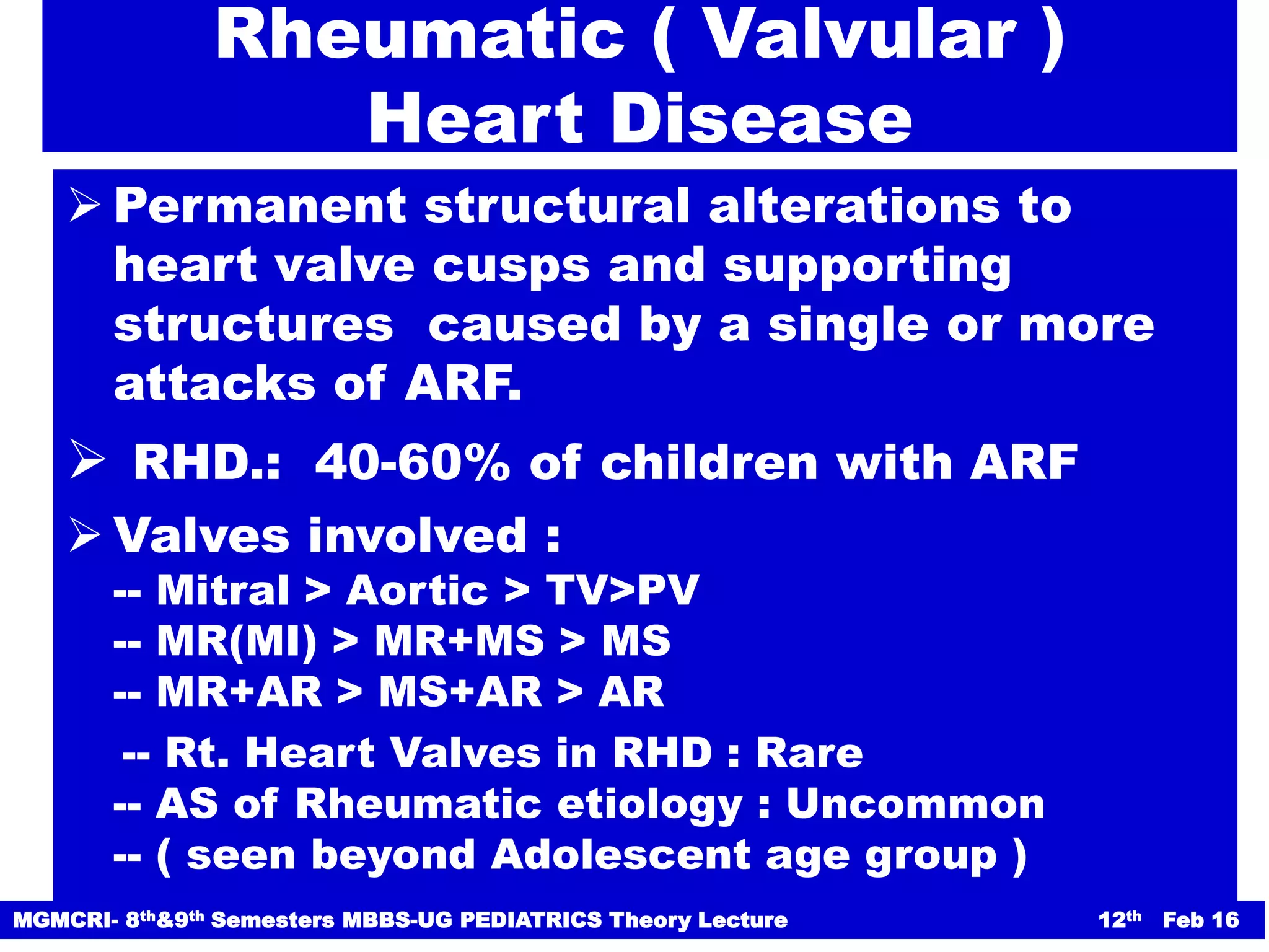 Rheumatic valvular diseases - Dr. S. Srinivasan | PPTX