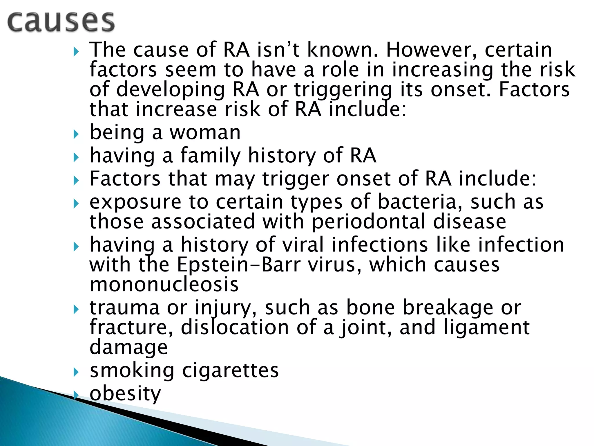 Rheumatiod arthritis ppt | PPT