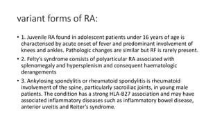Rheumatoid arthritice | PPTX