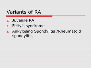 Rheumatoid arthritis | PPT