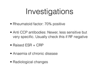 Rheumatoid arthritis - Dafydd Loughran | PPT