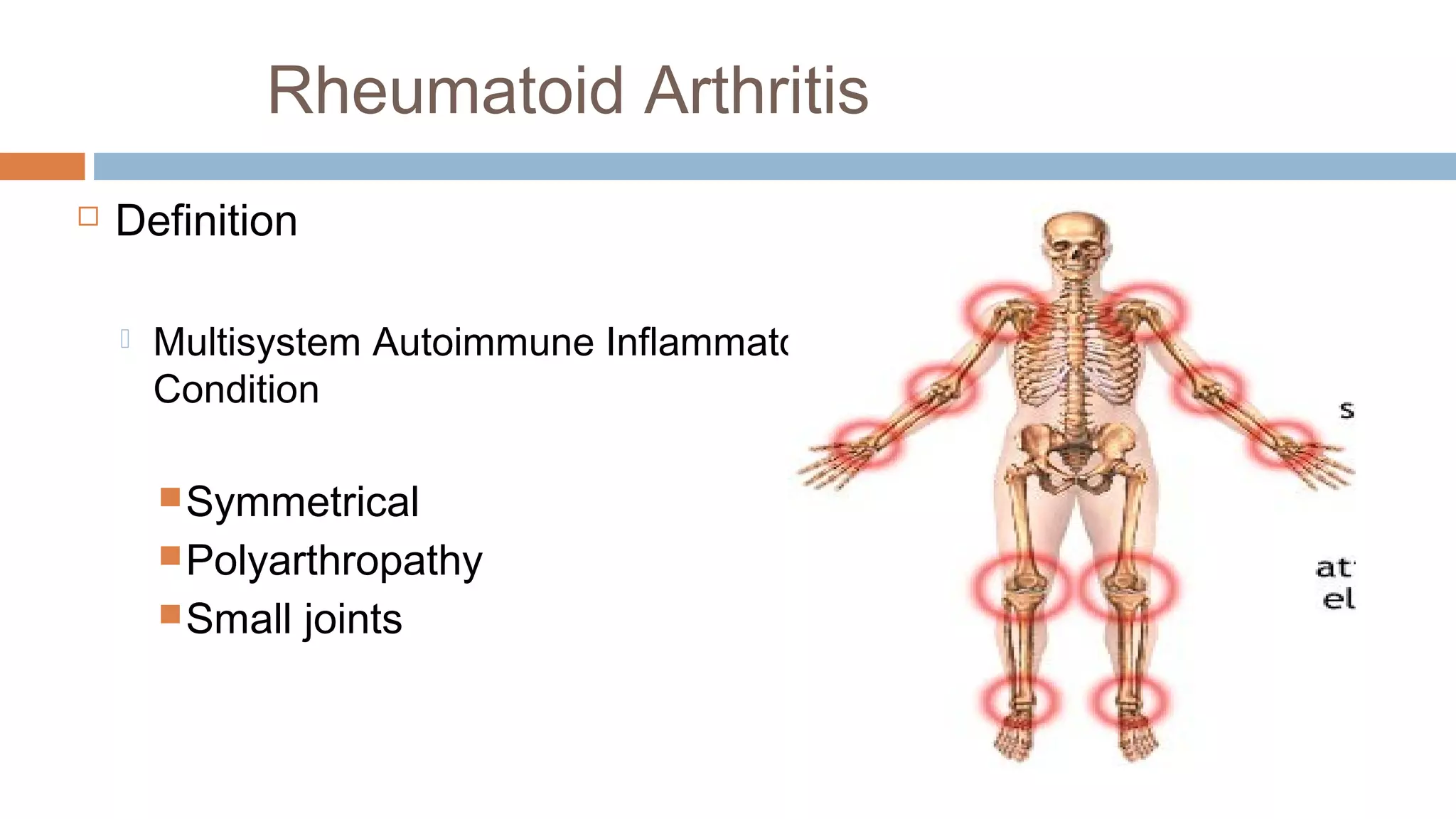 Pharmacotherapy of Rheumatoid arthritis | PPT