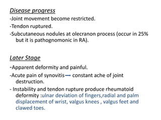 Rheumatoid arthritis | PPTX