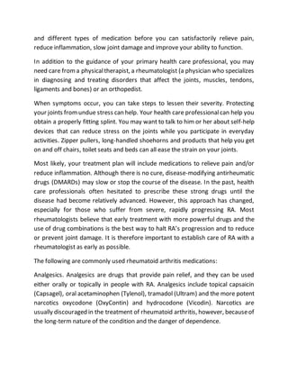 Rheumatoid arthritis | DOCX | Bone and Joint Conditions | Diseases and ...