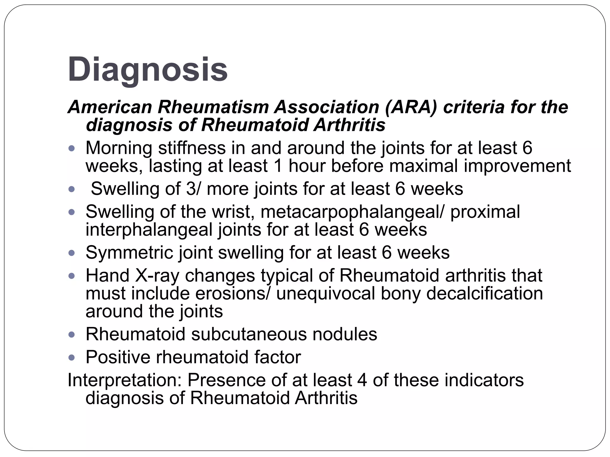 Rheumatoid arthritis | PPTX