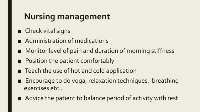 Rheumatoid arthritis For G.N.M 2nd & B.Sc.2nd & 3rd Year Nursing ...