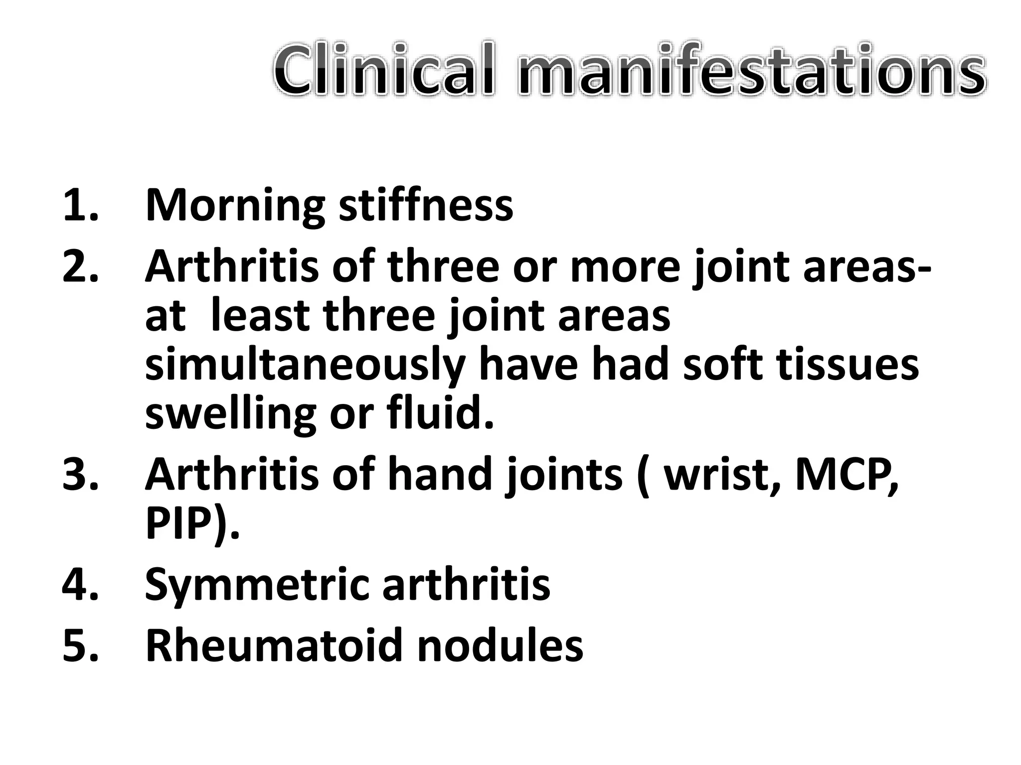 rheumatoid arthritis. | PPTX