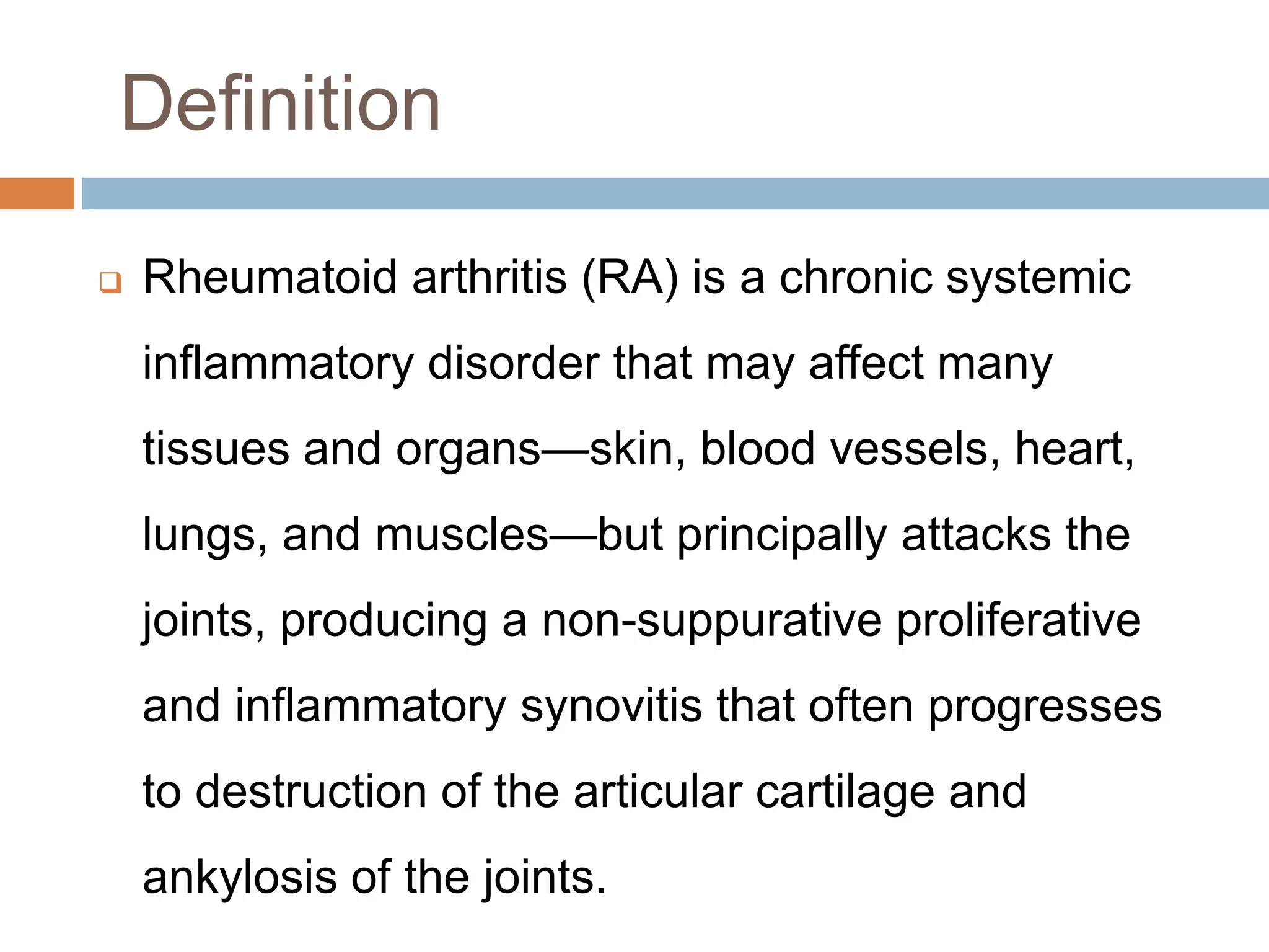 Rheumatoid arthritis.ppt | Bone and Joint Conditions | Diseases and ...
