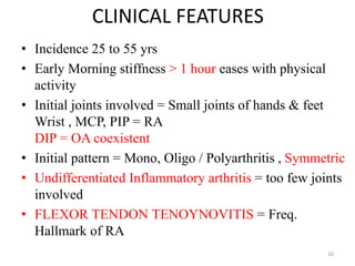 Rheumatoid Arthritis Pathology, C/F and Diagnosis and Mx.ppt