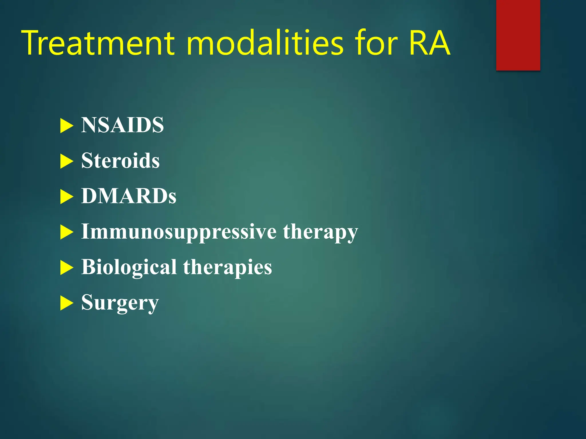 Rheumatoid Arthritis for Medical and Pharmacy Students | PPT