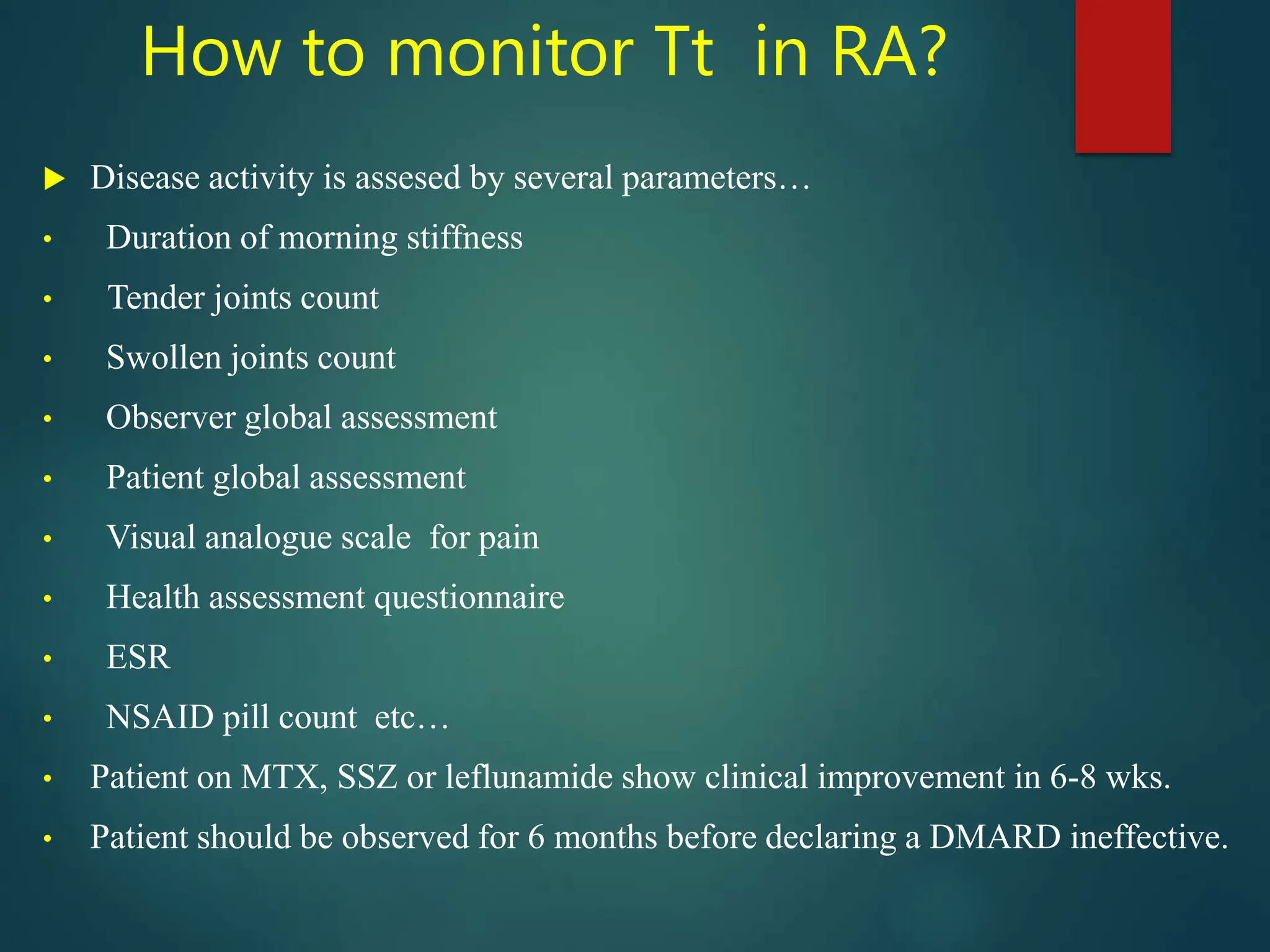 Rheumatoid Arthritis for Medical and Pharmacy Students | PPT