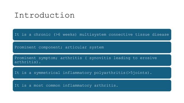 rheumatoid arthritis, environmental factors,genetic factors, diagnostic tools,.pptx