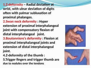 rheumatoid arthritis definition , diagnosis , management | PPTX