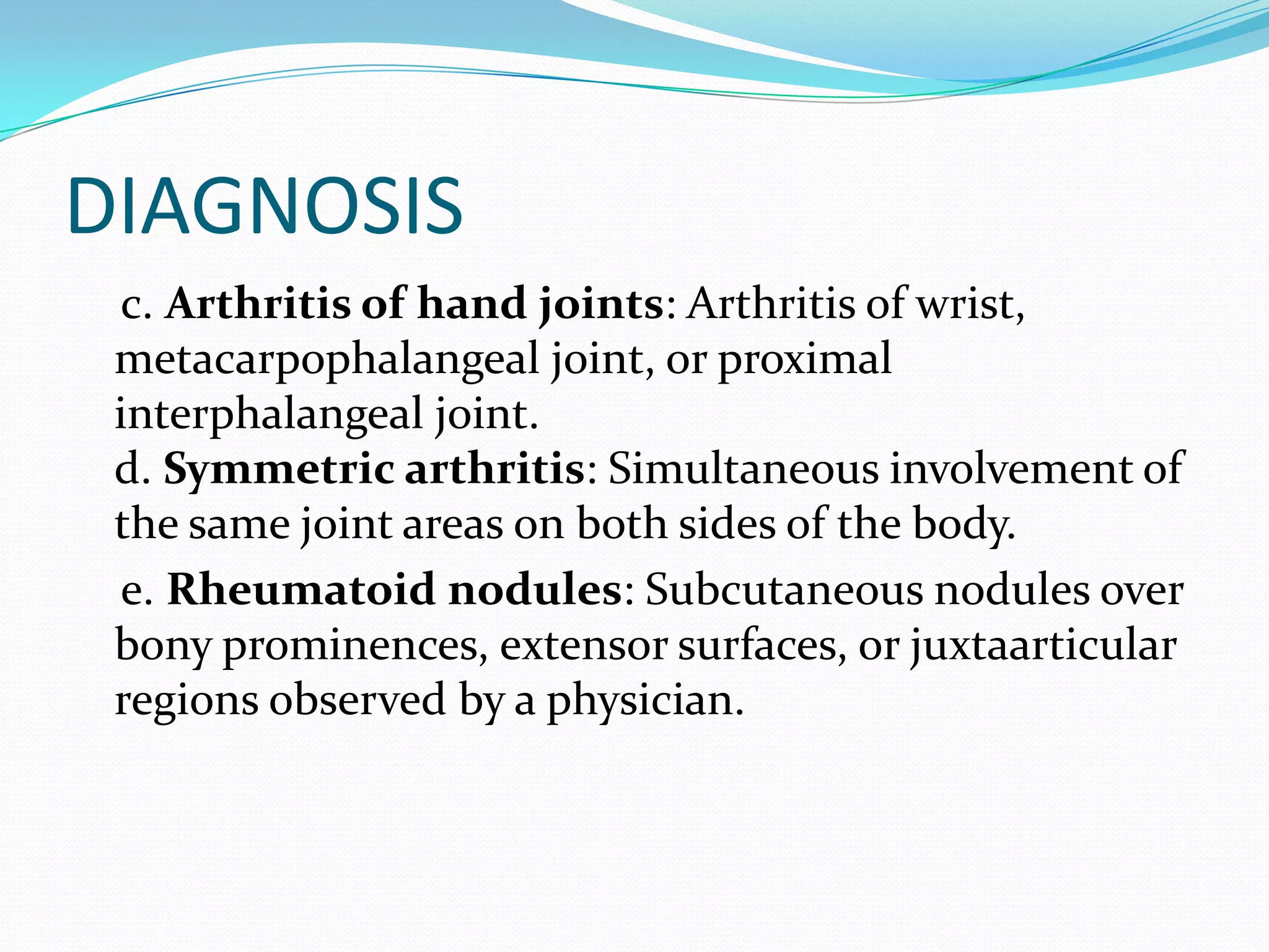 Rheumatoid arthritis and osteoarthritis | PPTX