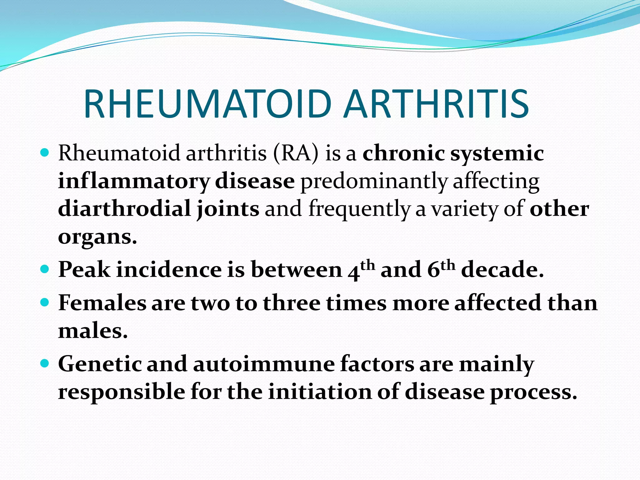 Rheumatoid arthritis and osteoarthritis | PPTX