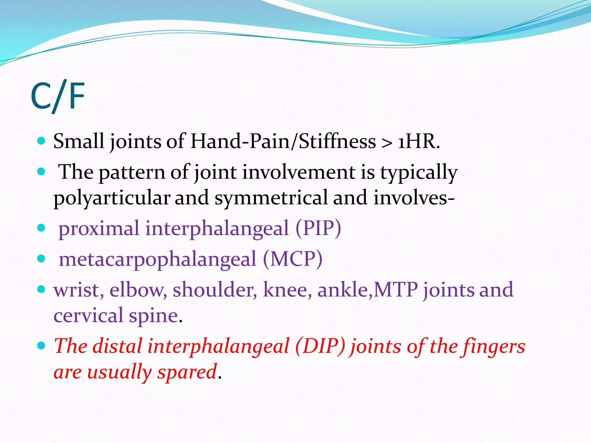 Rheumatoid arthritis and osteoarthritis | PPTX