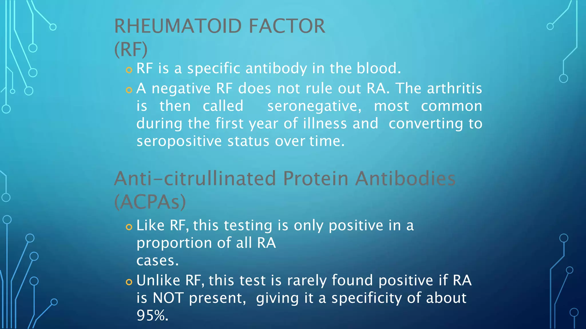 Rheumatoid arthritis ckr part 1 | PPTX